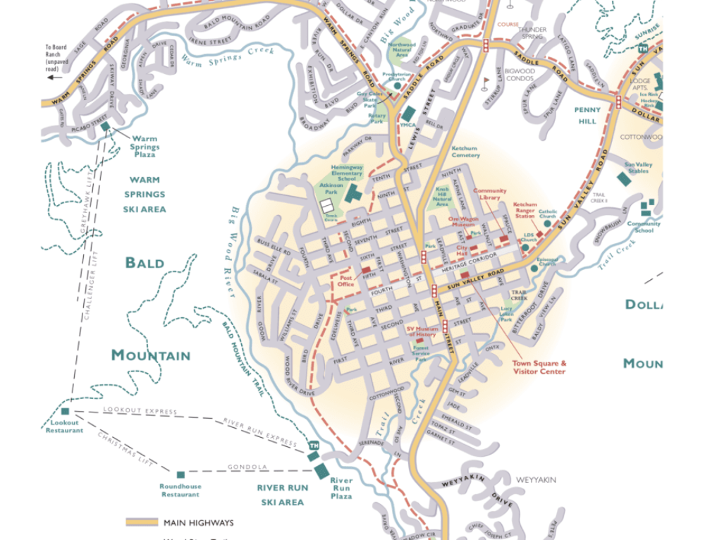 Map of the Wood River Valley - Valley Chamber