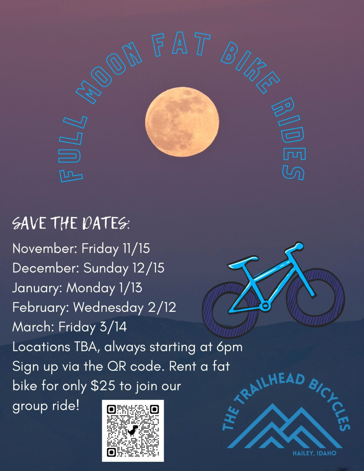 Full Moon Fat Bike Rides with Trailhead - Valley Chamber
